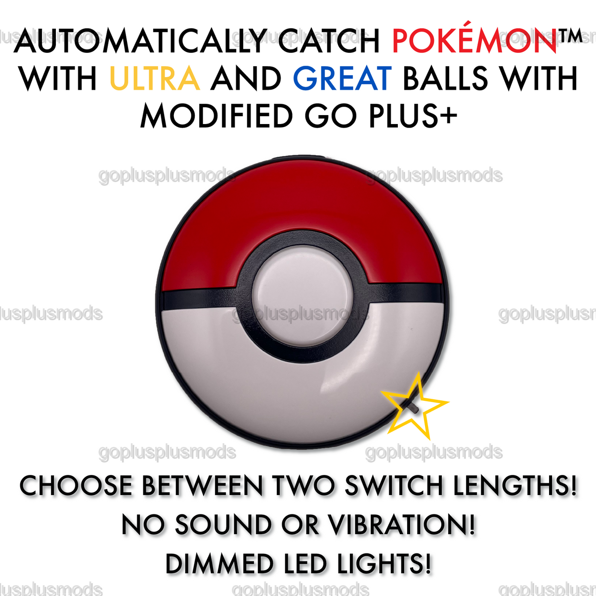 Buy Modified Pokémon GO Plus + : Hands-free Ultra Ball Autocatching ...
